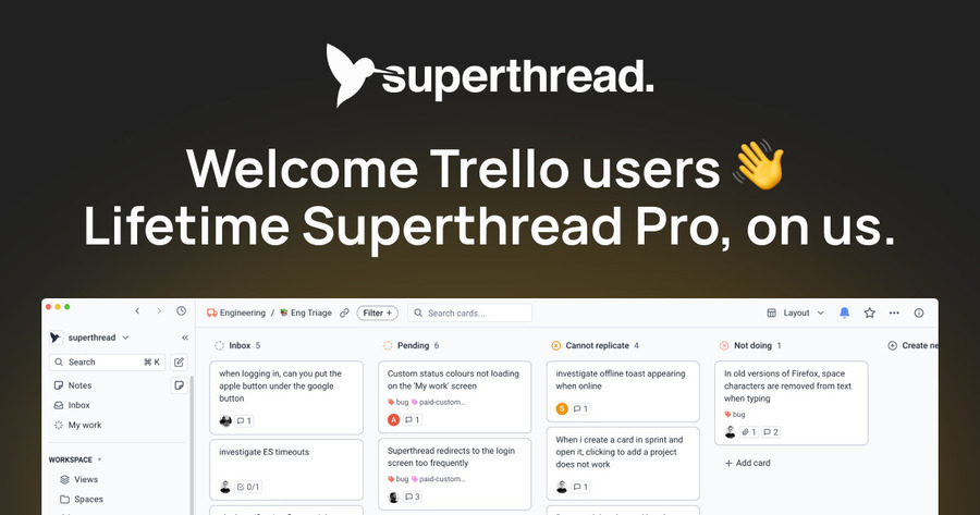 Free Lifetime Superthreads Project Management Pro Account (Worth $2,400) @ Superthreads (Account ...