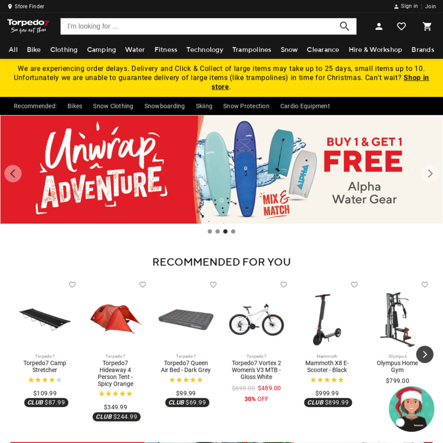 $20 Voucher (Instore Only) @Torpedo7 - ChoiceCheapies