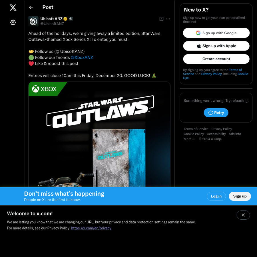 Win a Star Wars Outlaws Themed Xbox Series X from Ubisoft ANZ ...