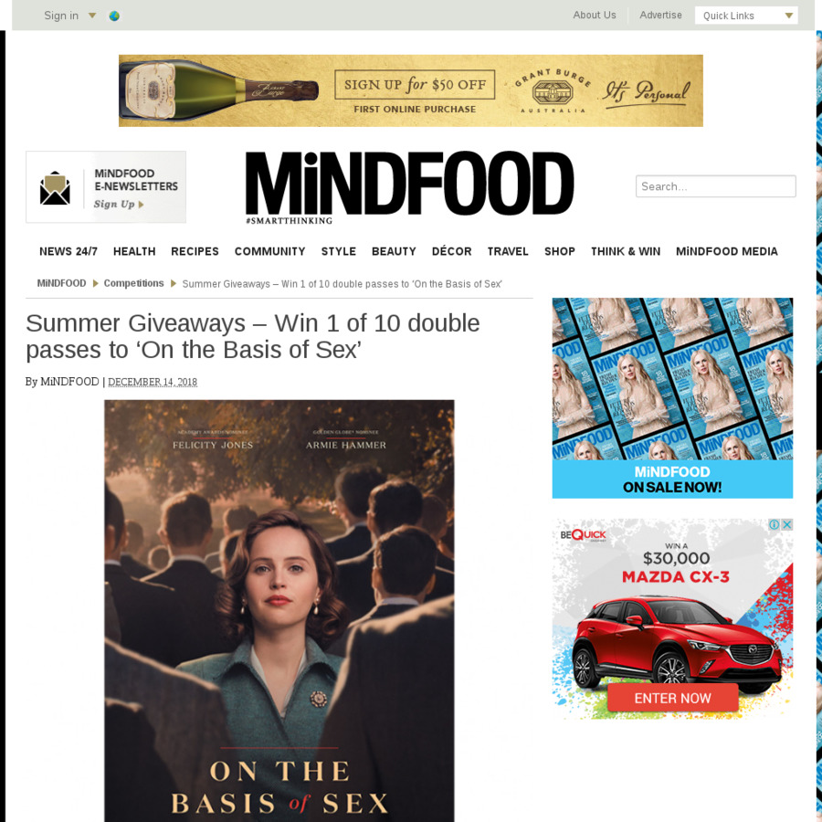 Win 1 Of 10 Double Passes To ‘on The Basis Of Sex From Mindfood