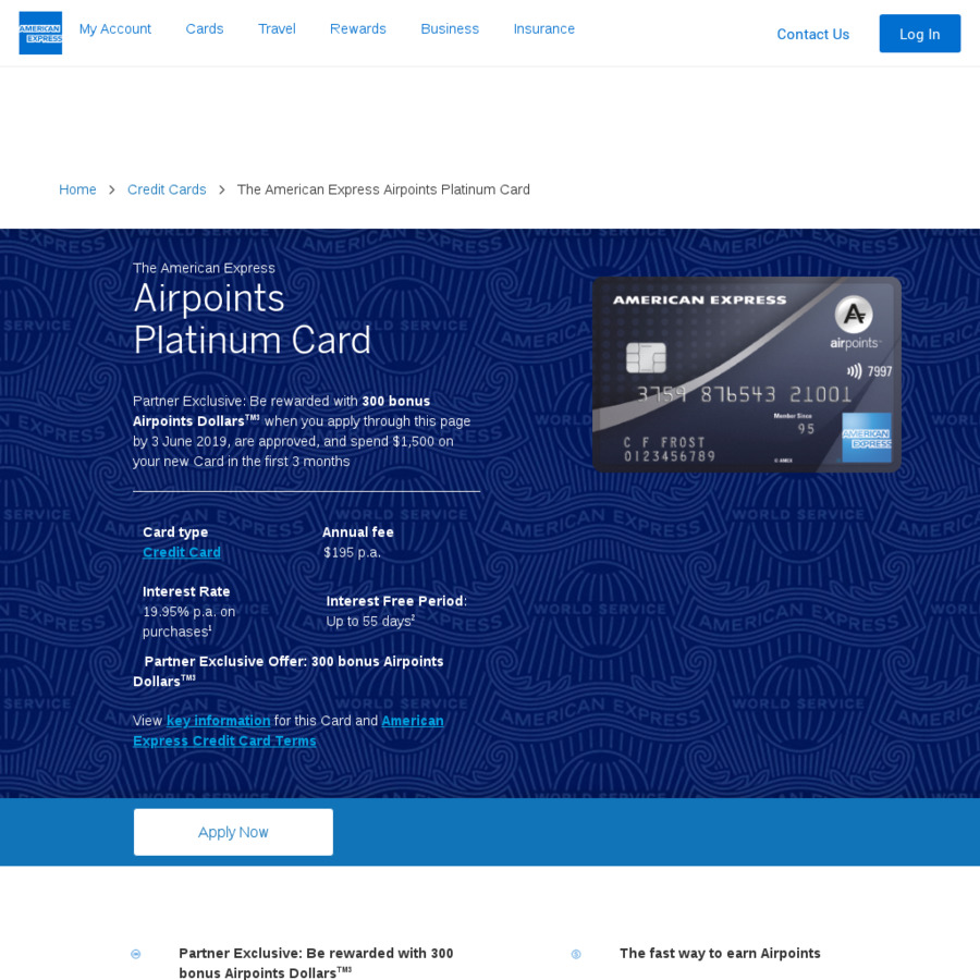 300 Airpoints Dollars + 4 Airport Lounge entries with AmEx Airpoints ...