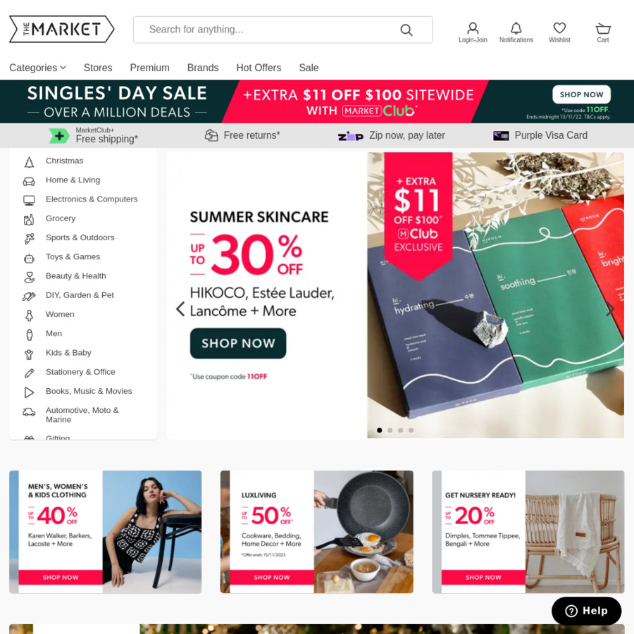 $11 off $100 Spend (Exclusions Apply) @ The Market (MarketClub ...