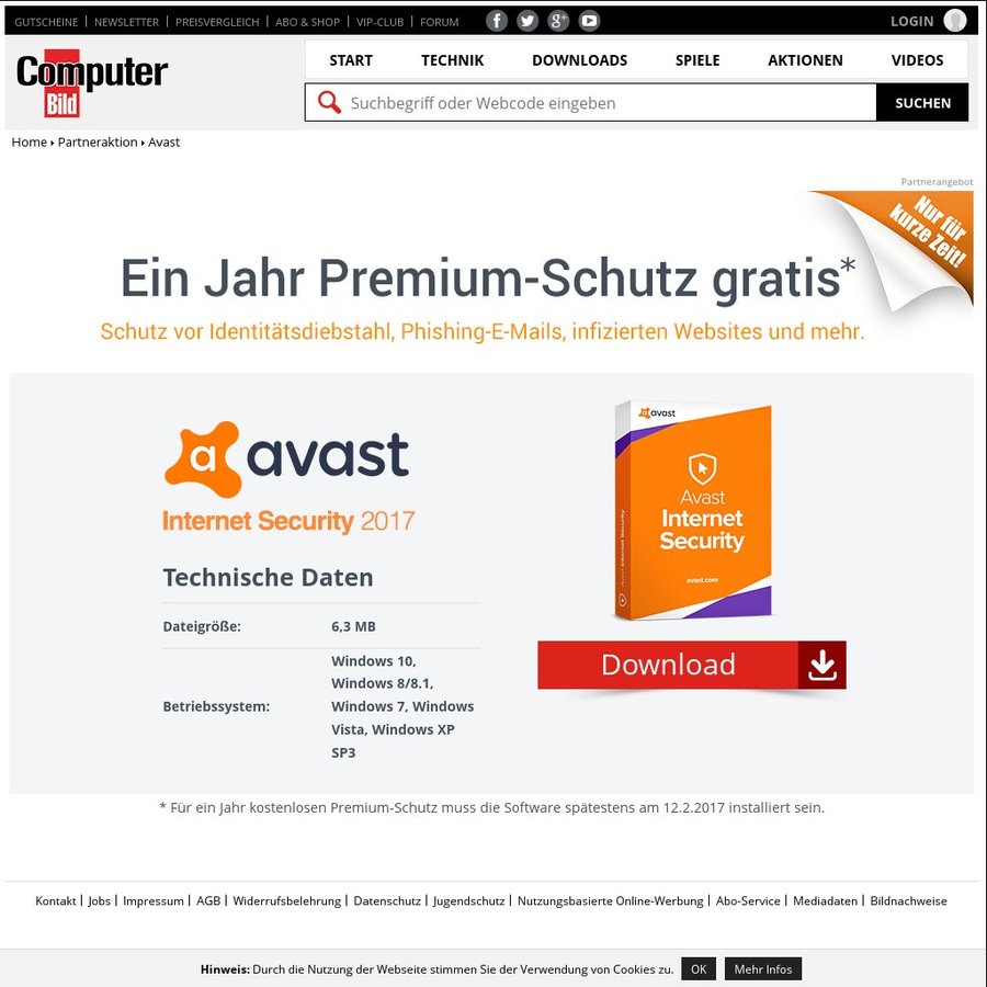 FREE: Avast Internet Security 2017 (12 Month License) Normally $70 ...