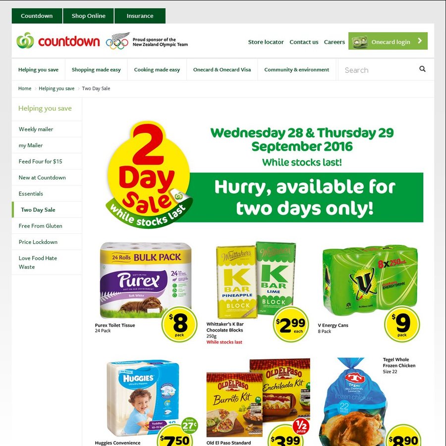 Countdown TWO DAY SALE - Wed 28 & Thu 29 September‏ - ChoiceCheapies