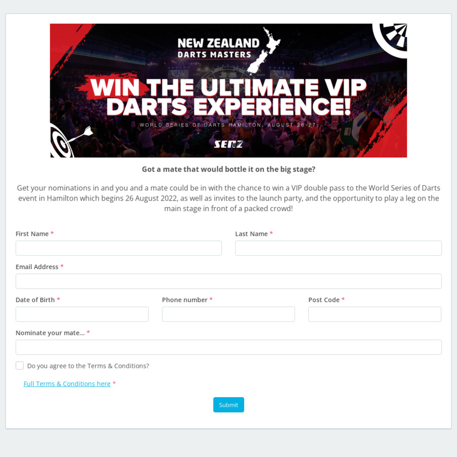 Win The Ultimate VIP Experience to The World Series of Darts in ...