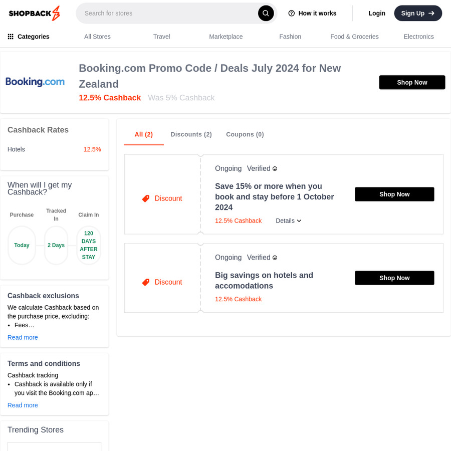 Booking.com: 12.5% Cashback on Hotels & Accomodation @ ShopBack NZ ...