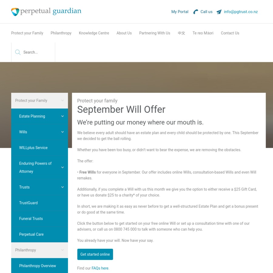 Perpetual Guardian - September Will Offer with $25 Giftcard ...