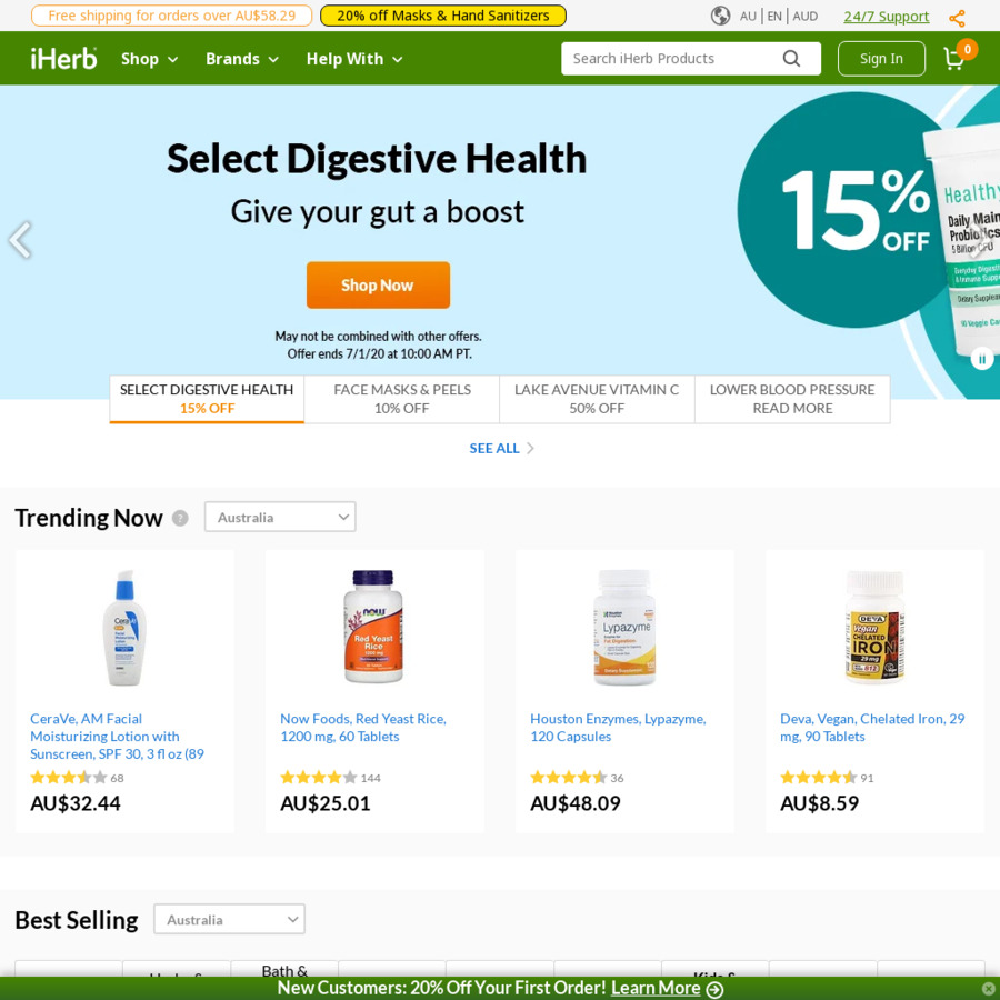20% off your First Order @ iHerb - ChoiceCheapies