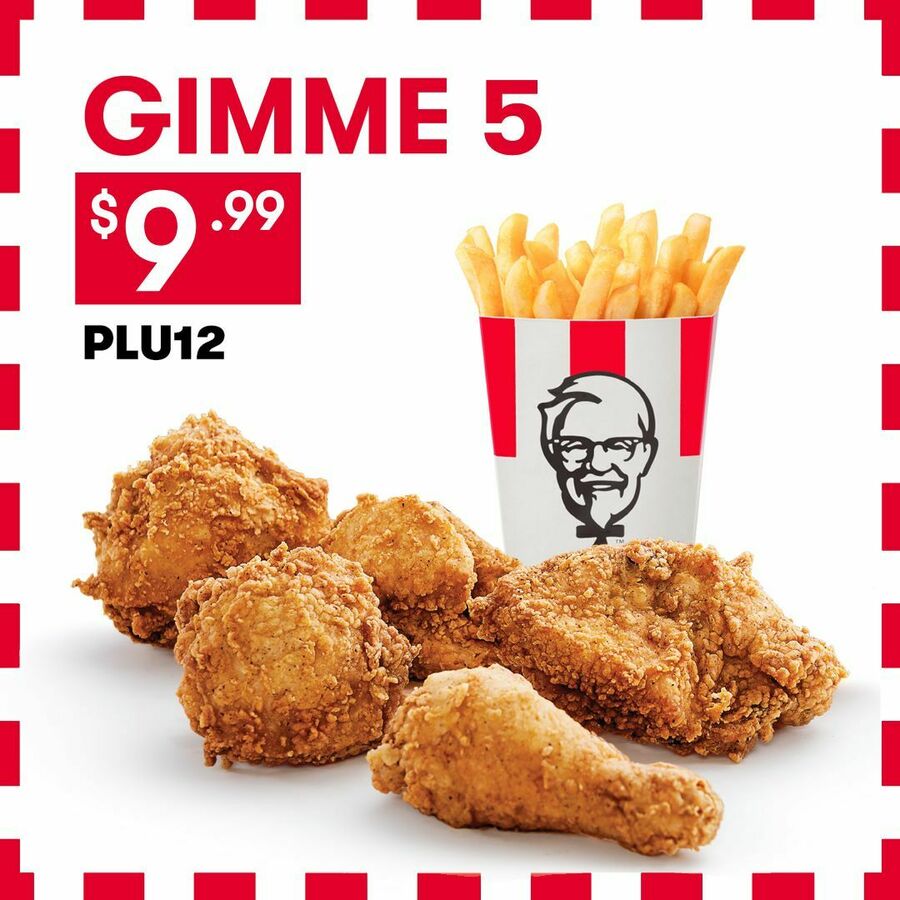 Gimme 5 (5 Pieces of Secret Recipe Chicken + Regular Chips) for $9.99 ...