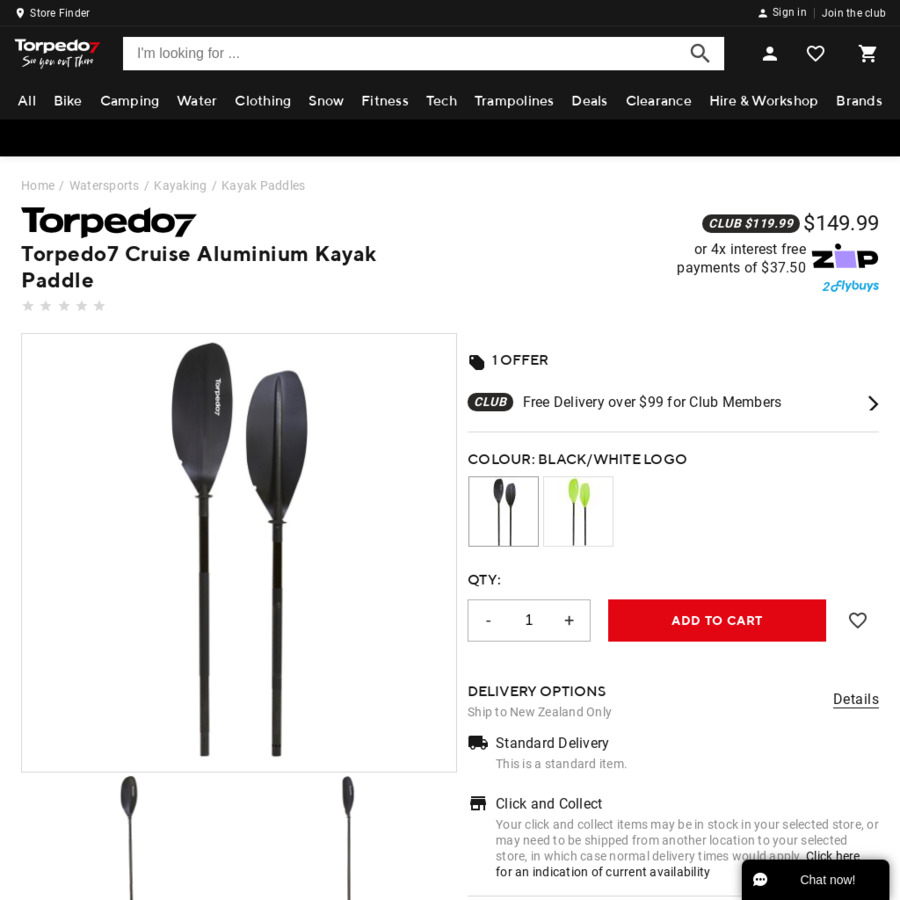 Cruise Aluminium Kayak Paddle $28.63 Delivered (Normally $119.99 for T7 ...