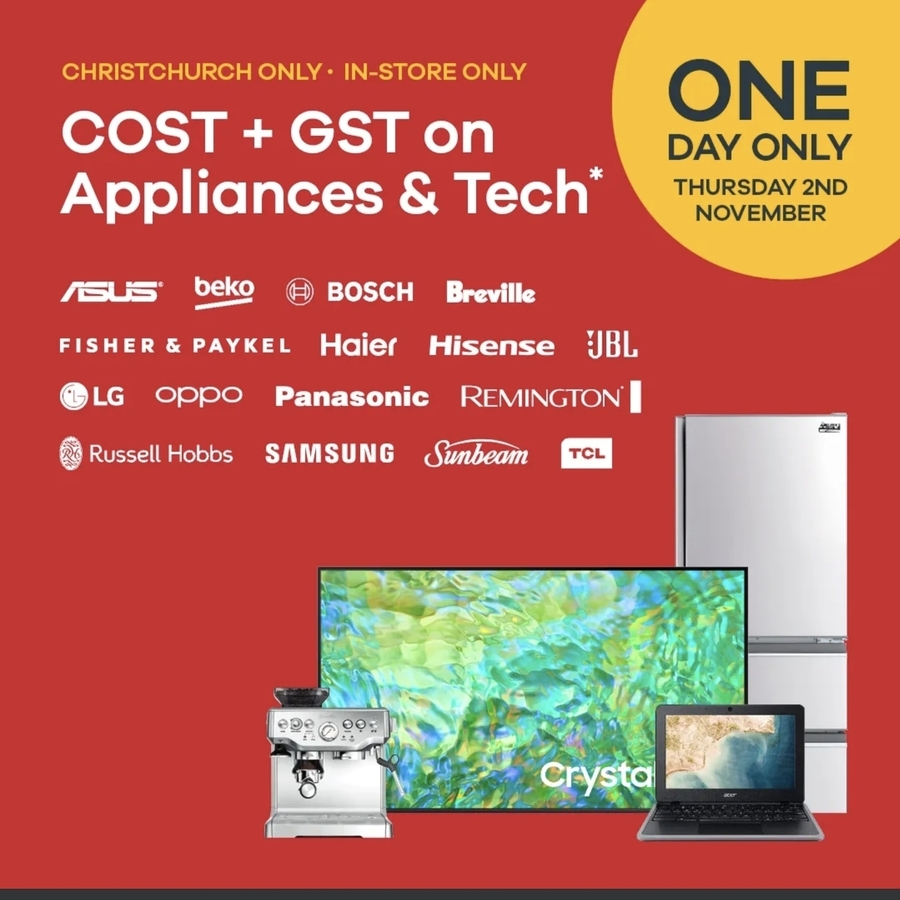 Cost + GST on Appliances & Technology (Excl. Apply) @ Smiths City ...