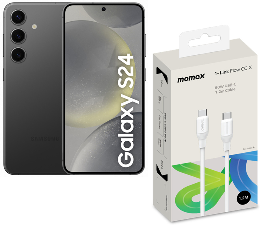 Samsung Galaxy S24 256GB + Bonus Momax 60W USB-C to USB-C Cable $1188 ...
