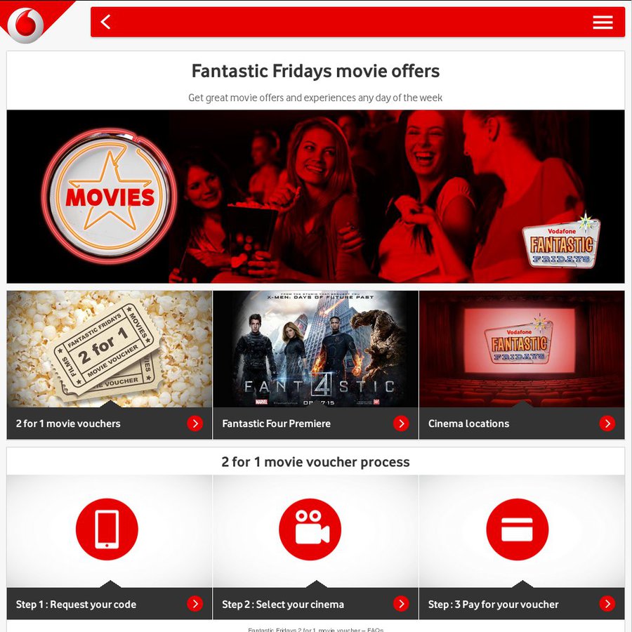 2-for-1 Movie Offer for Eligible Vodafone Customers - ChoiceCheapies