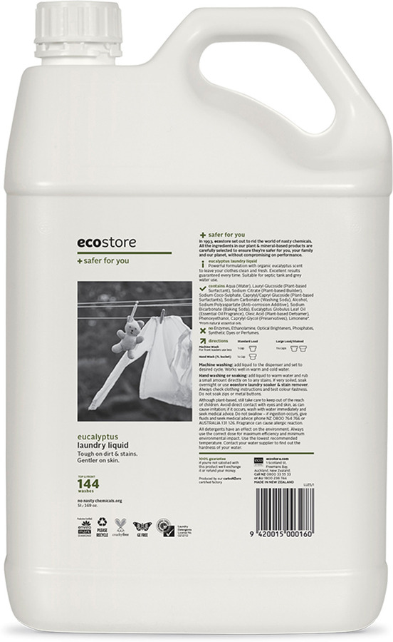 Ecostore Eucalyptus Laundry Liquid 5L $36.99 + Shipping @ Ecostore ($31.44 via Pricematch at ...