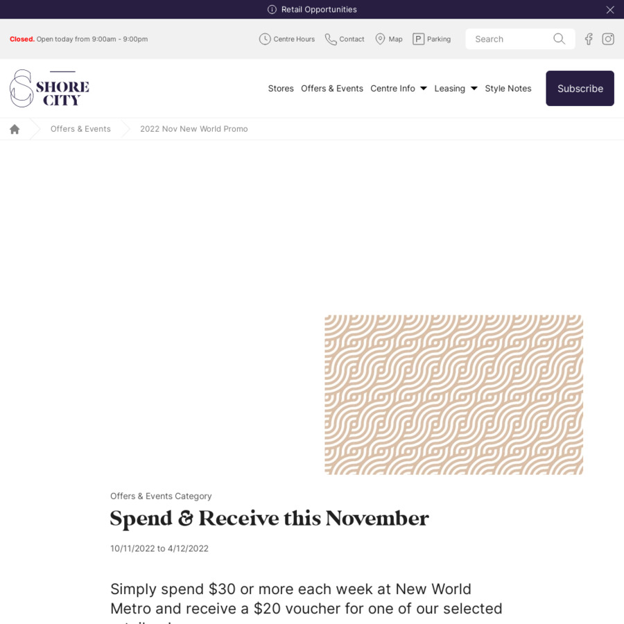 Spend $30 at New World Metro, Receive $20 Voucher for Selected ...