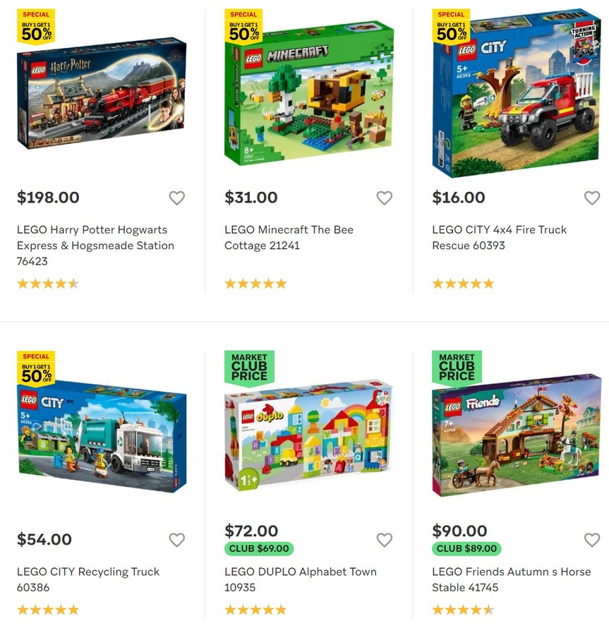 Buy One Get One 50% off on All LEGO @ The Warehouse - ChoiceCheapies