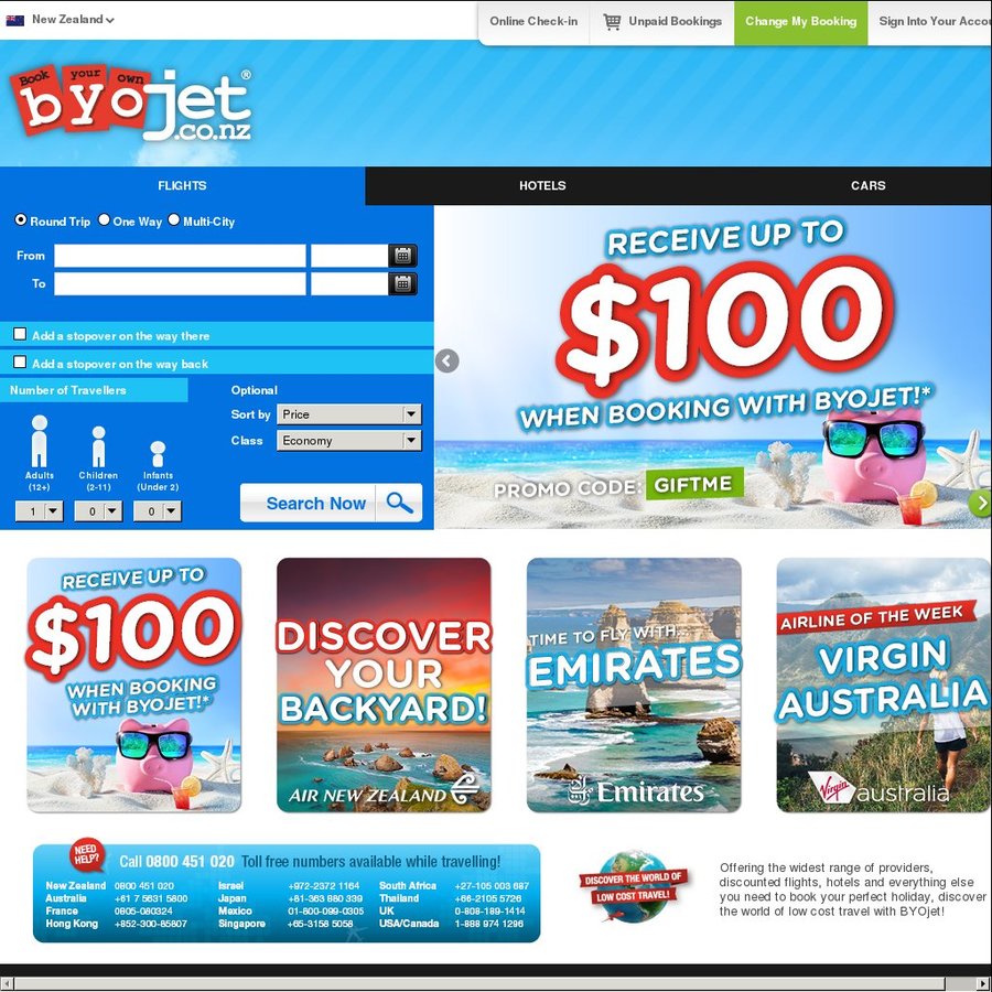 $30 off International Flight Bookings @ Byojet - ChoiceCheapies
