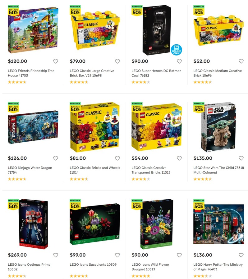 Buy 1 Get 1 Half Price Selected LEGO (Friends, Ninjago, Star Wars ...