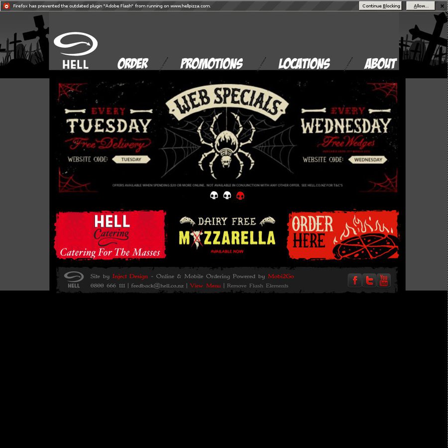 Hell Pizza - Any Pizza $13 - Friday The 13th - ChoiceCheapies