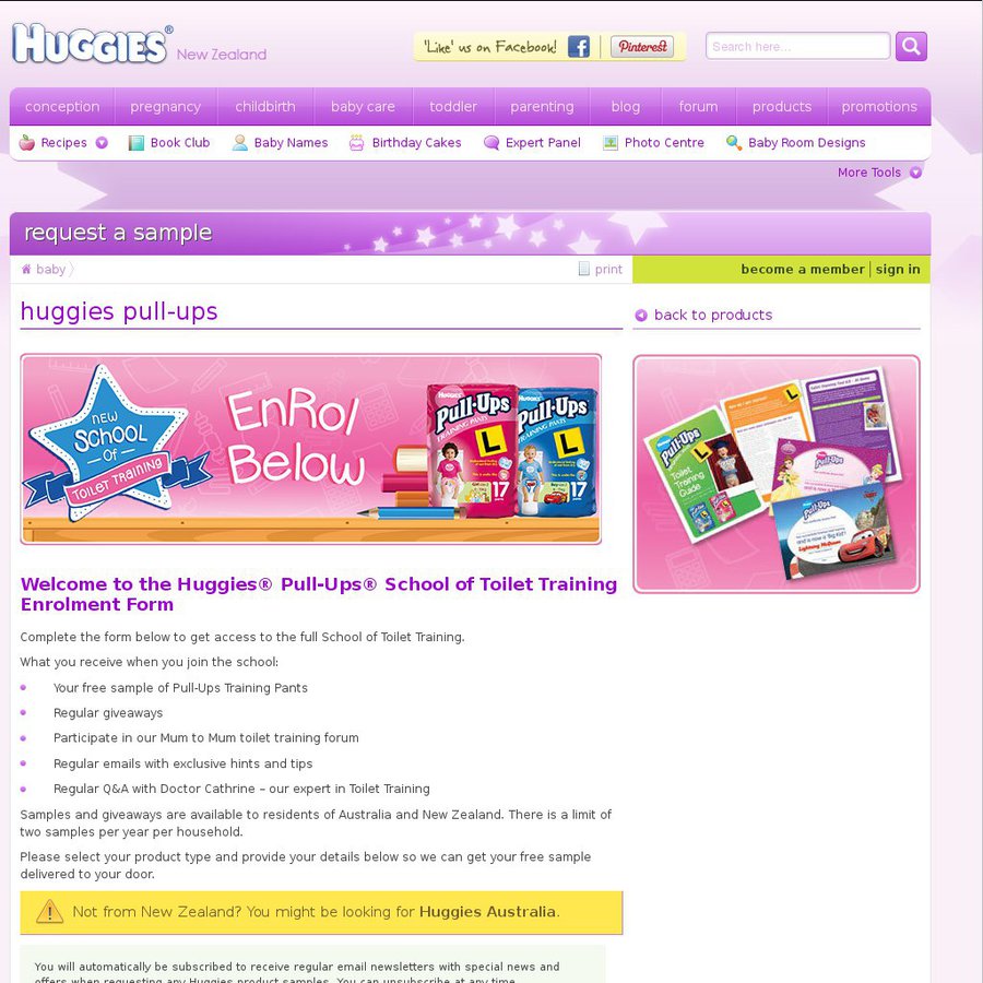 Huggies - Free ($0.00) Pull-Ups Sample - ChoiceCheapies