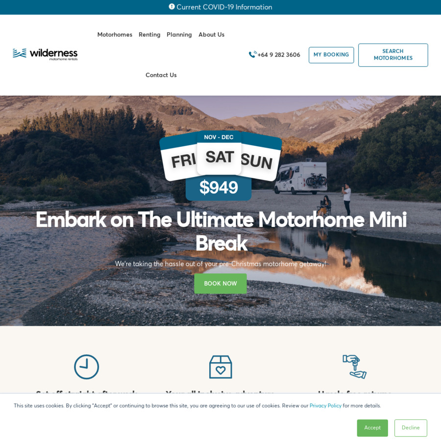 3 Day Weekend All Inclusive Motorhome Rental $949 @ Wilderness ...