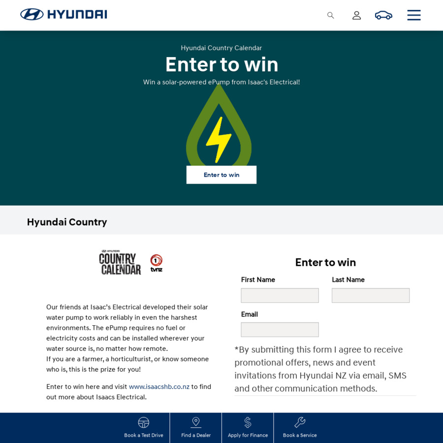 Win a Solar-Powered ePump @ Hyundai NZ - ChoiceCheapies Competitions