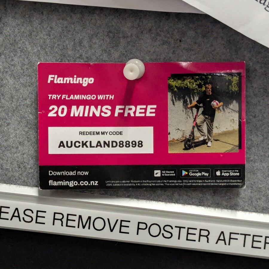 [Auckland] 20 Free Minutes (Unlock Fee Applies) @ Flamingo Scooters ...