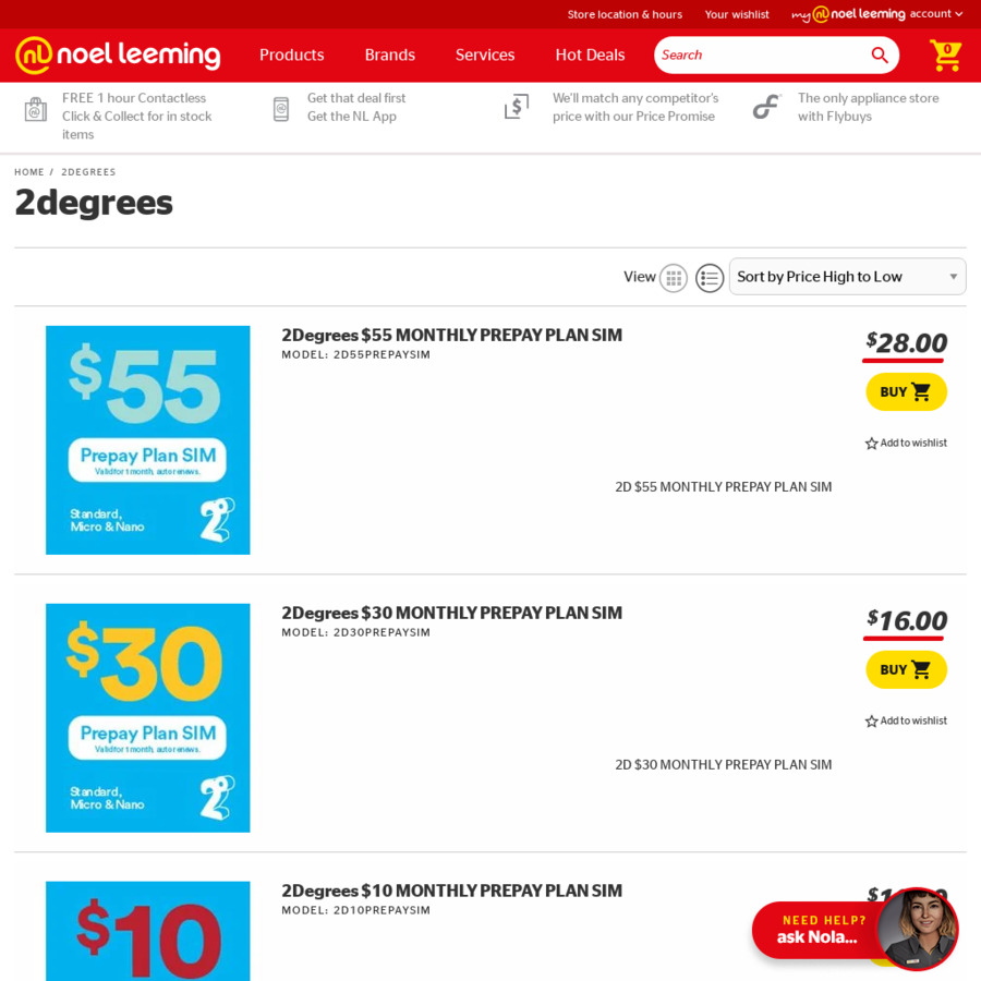 2 Degrees $55 Month Prepay Plan Sim Starter Kit $28, $30 Plan $16, $19 ...