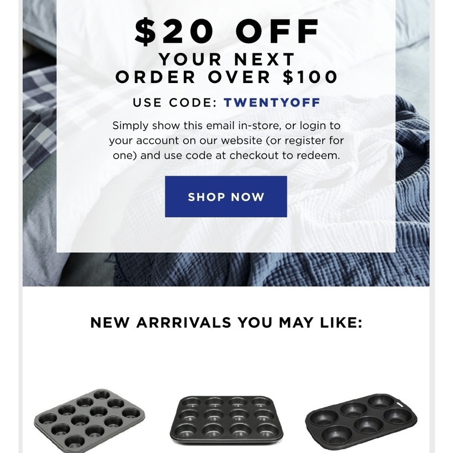$20 off $100 Spend (Online/in-Store) @ Briscoes - ChoiceCheapies