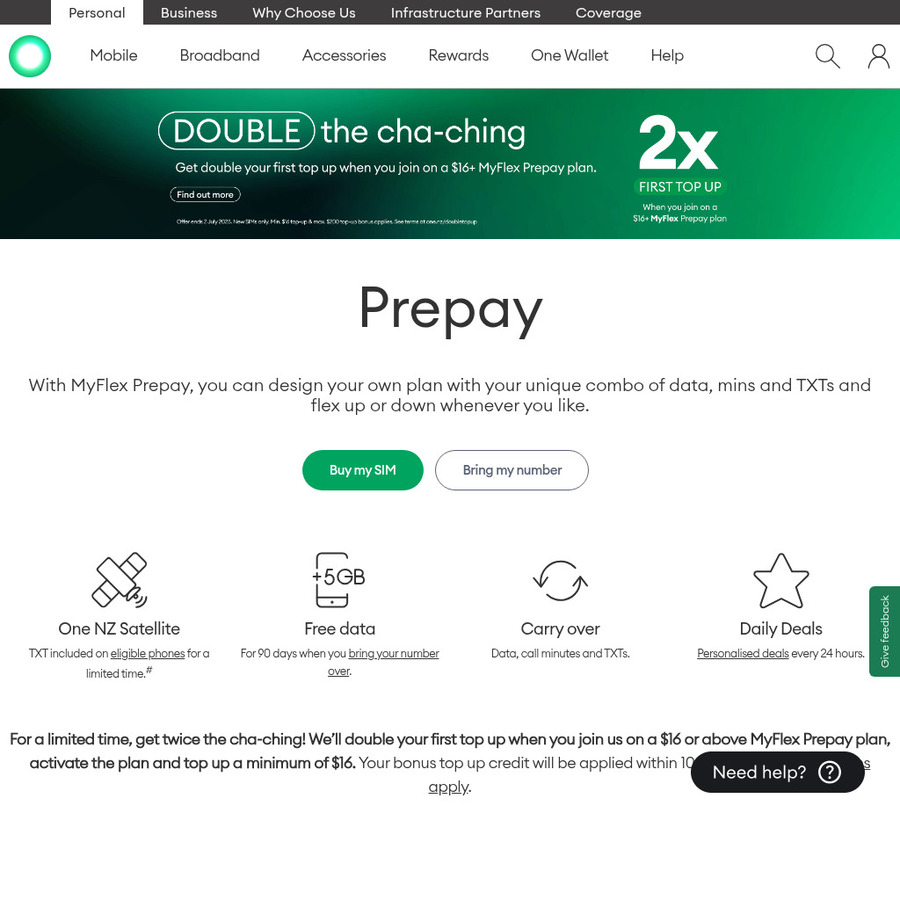 Get Double Credit When You Purchase New SIM, Top-up Min. $16 & Join $16 ...