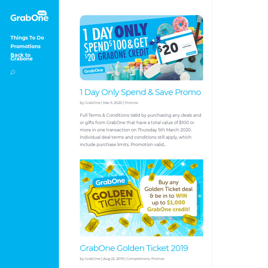 Spend $100 and Get $20 Credit @ Grab One - ChoiceCheapies