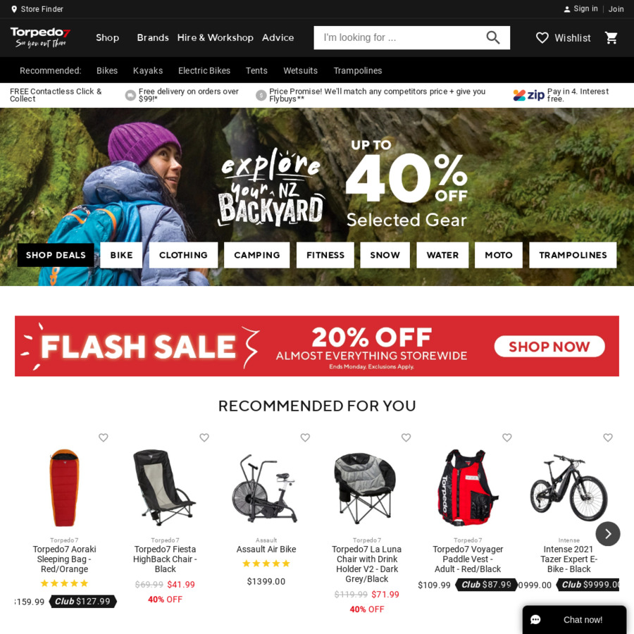 20% off Almost Everything at Torpedo7 - ChoiceCheapies