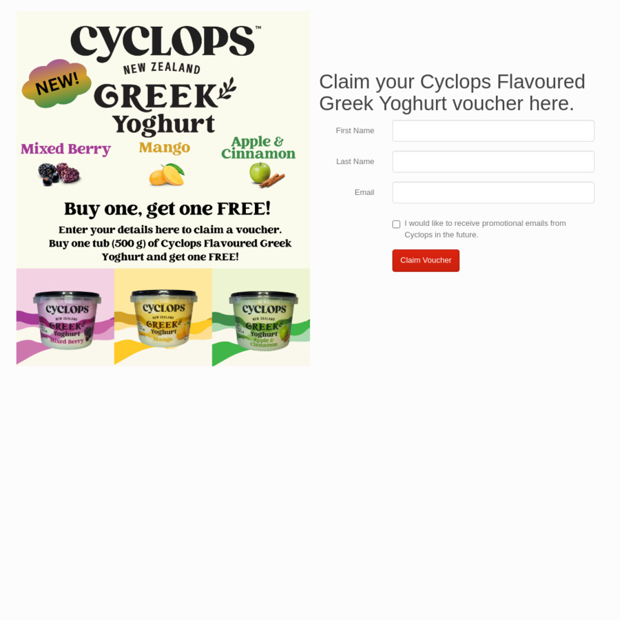 BOGOF Cyclops Flavoured Greek Yoghurt 500g (Redeemable at New World ...