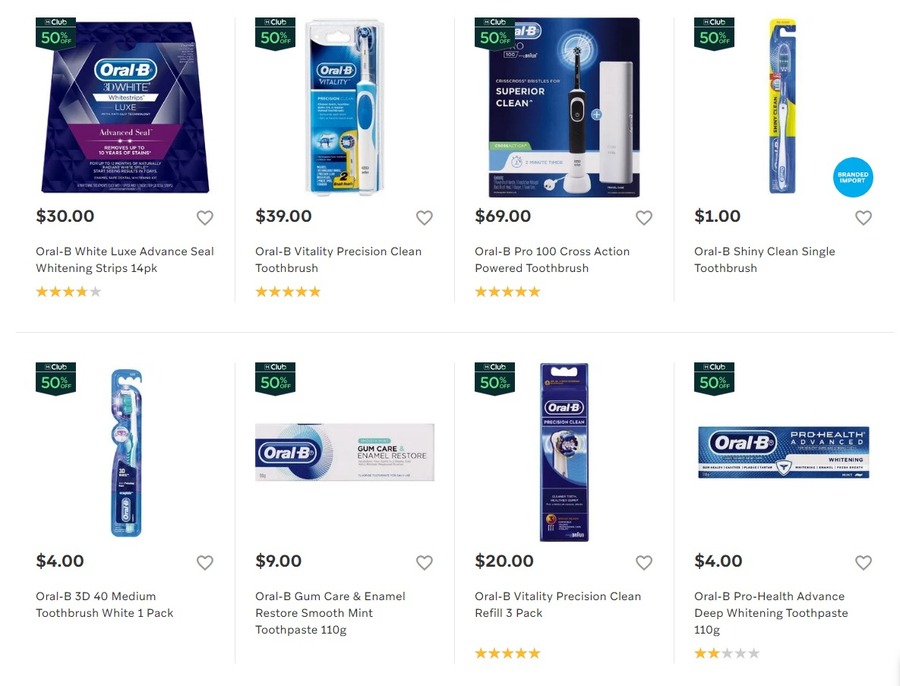 50% off Oral-B Products, 20% off Bissell Vacuums, 30% off Camping, $5 ...