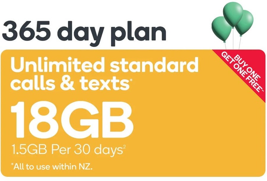 Buy One Get One Free 365 Day Prepay Plans (Small 1.5GB $160, Med 4GB ...