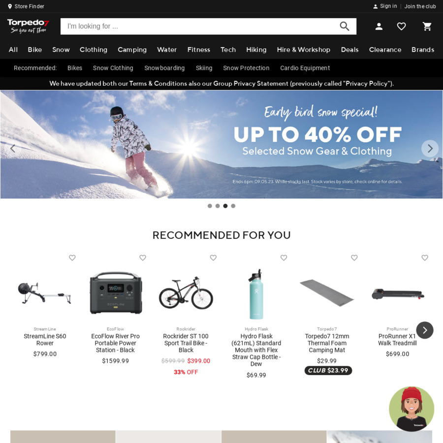 15% off Full-Priced Items @ Torpedo7 - ChoiceCheapies