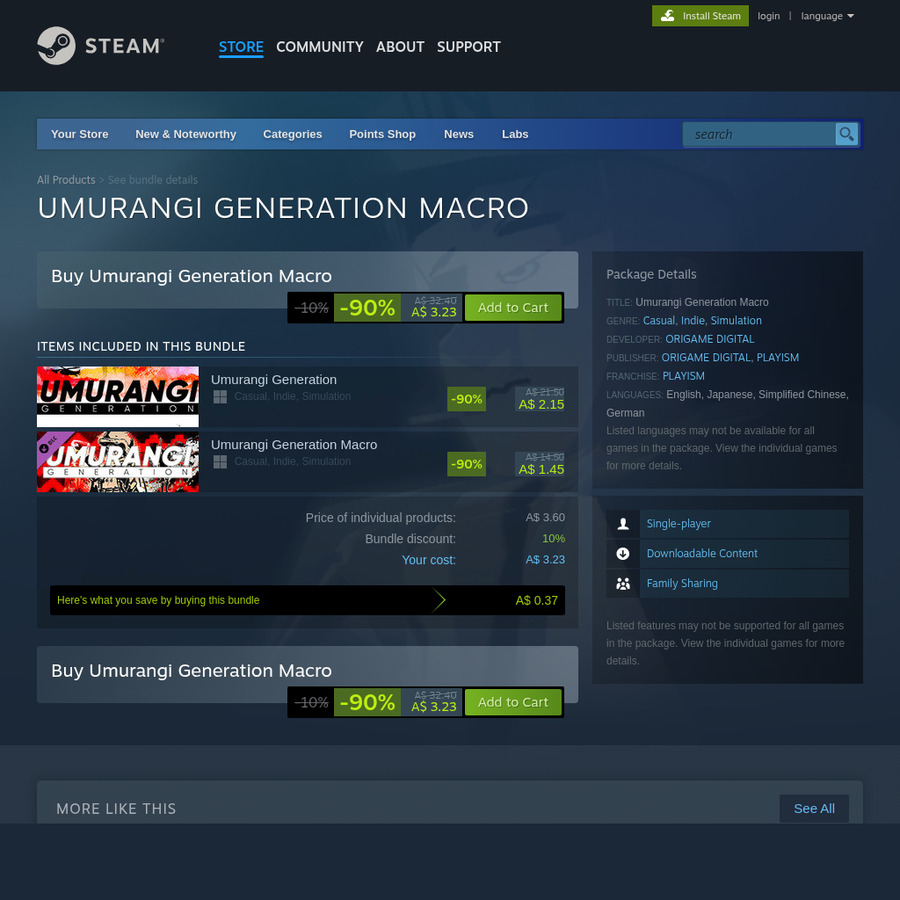 [PC, Steam] Umurangi Generation & Macro DLC $2.77 (or $1.84 / $1.23 ...