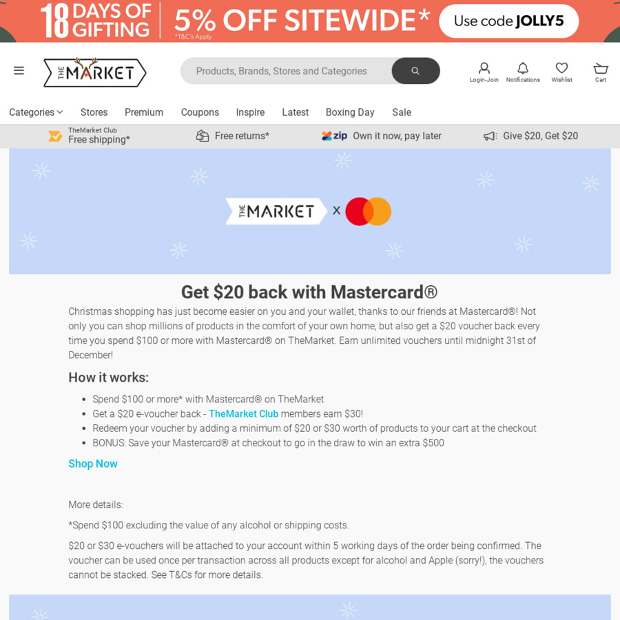 Spend $100+, Receive a $20 E-Voucher ($30 for Market Club Members) When ...