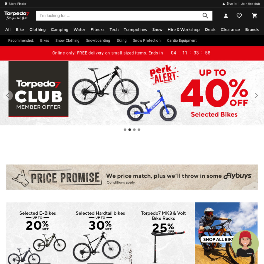 Free Delivery on Small Sized Items @ Torpedo7 - ChoiceCheapies