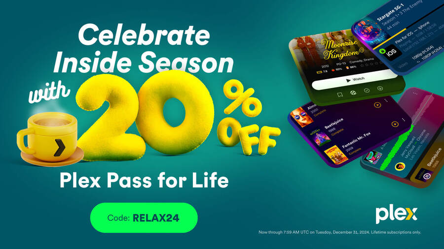 20% off Lifetime Plex Pass $156 @ Plex - ChoiceCheapies