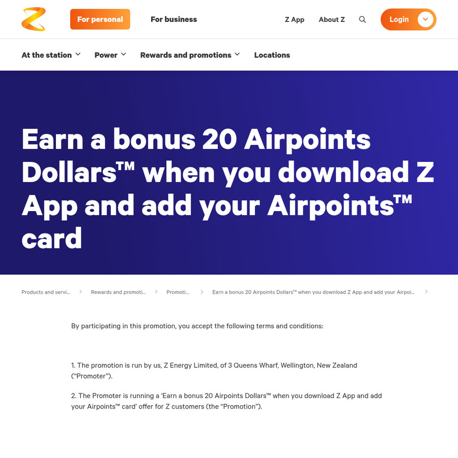Get 20 Bonus Airpoints Dollars with Z Rewards by Linking Your Airpoints Account @ Z App ...