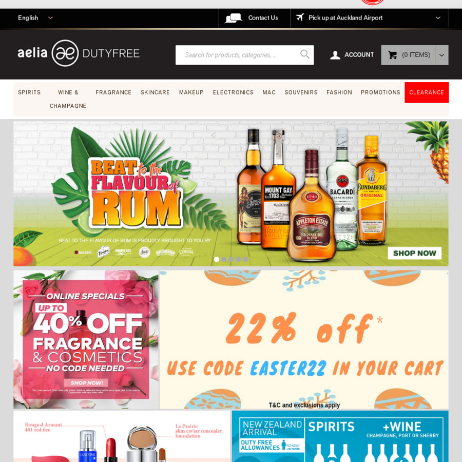 22% off Full Priced Items @ Aelia Duty Free - ChoiceCheapies