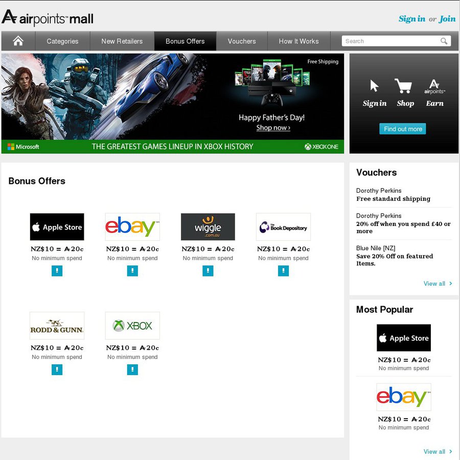 Double Airpoints Back at Apple Store, eBay, XBOX and Others @ Air NZ ...