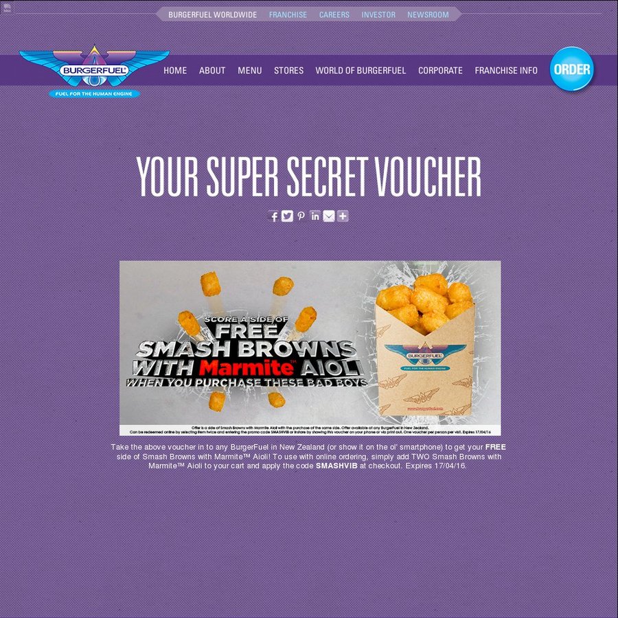 Buy 1 Smash Browns with Marmite Aioli for $5.90 & Get 1 Free @ Burger ...