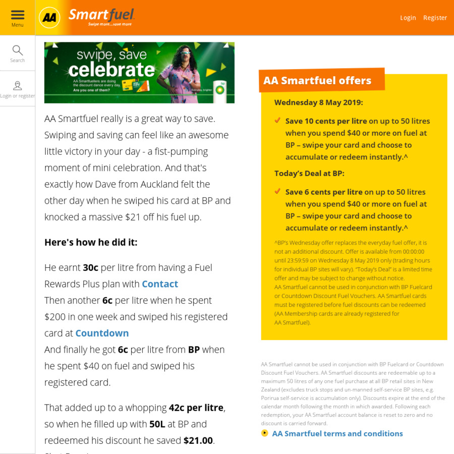 Save 10c/Litre on Fuel at BP/Caltex (Min Spend $40) @ AA Smartfuel ...