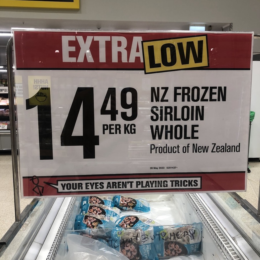 NZ Frozen Whole Sirloin $14.49/kg @ PAK'n SAVE, Glen Innes - ChoiceCheapies