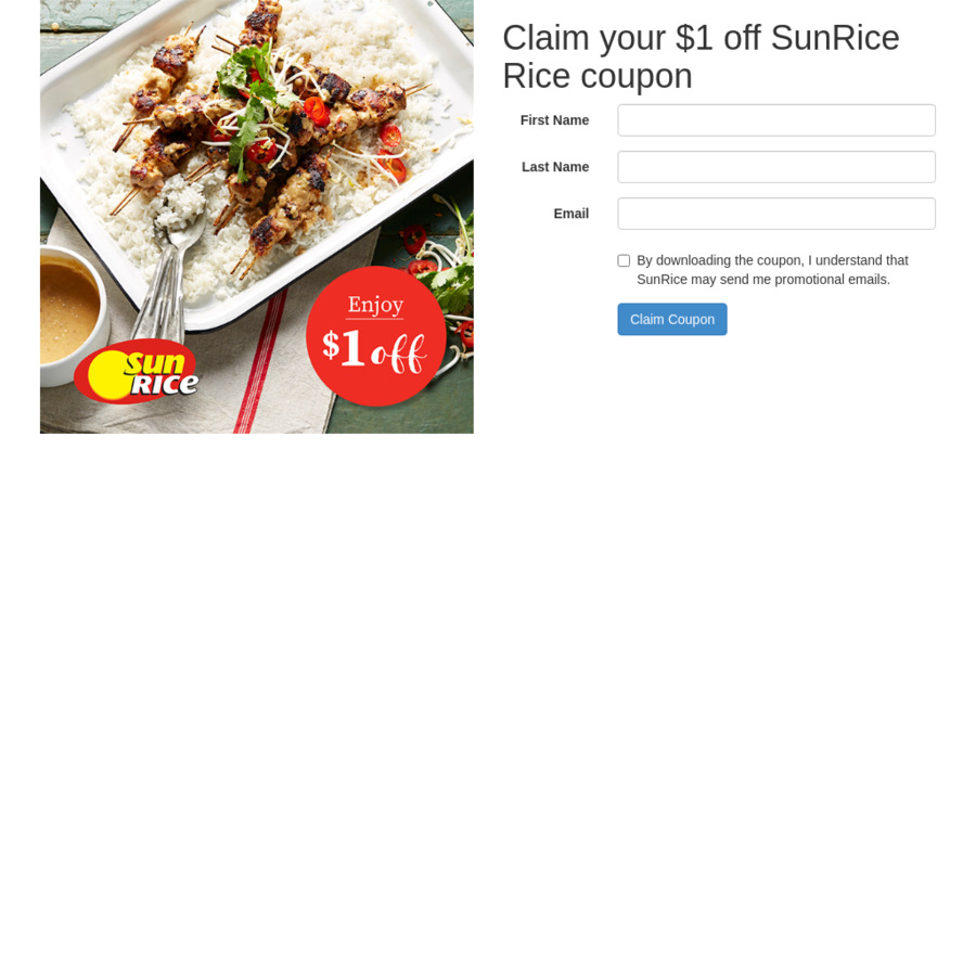 $1 off SunRice 1kg Rice (White, Brown, Jasmine, Basmati or Low GI ...