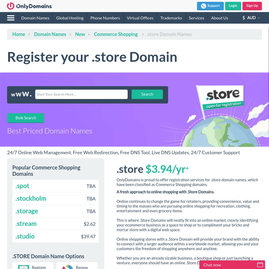 96% off .Store Domains, Now $4.13 NZD First Year ($110 Per Year ...