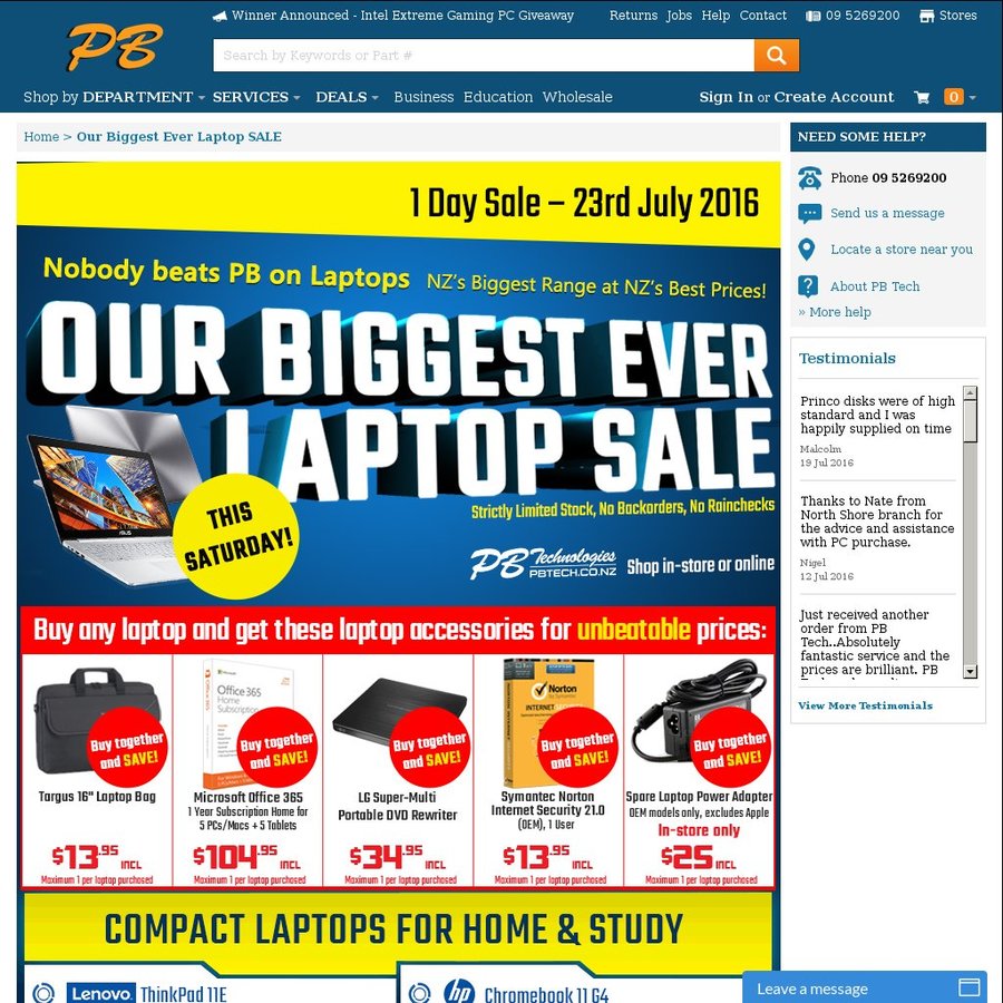 PB Tech's Biggest Ever Laptop Sale: Microsoft Office 365 $105 with Any ...