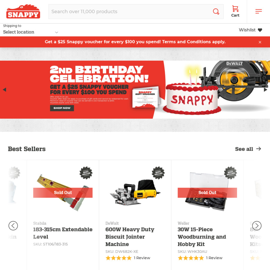 $25 Snappy Voucher for every $100 Spent @Snappy - ChoiceCheapies